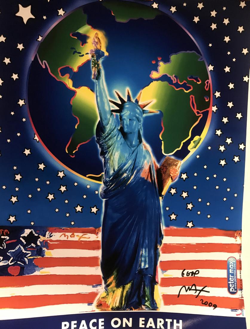 Peter Max Signed Lithograph - Peace On Earth
