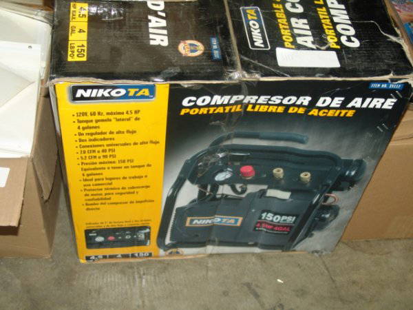 Portable Oil Free Air Compressor Nikota 4.5 Hp 4 G