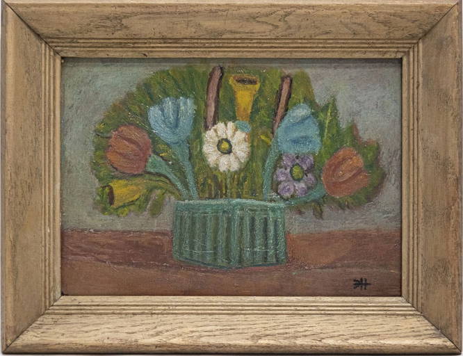 Clementine Reuben Hunter 1887 1987 Louisiana Artist Oil