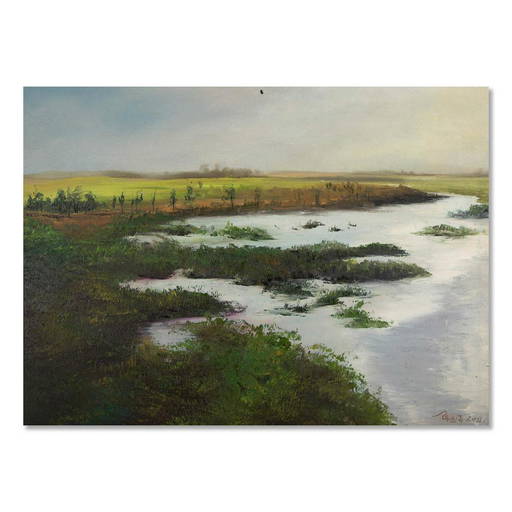 Jianping Chen Impressionist Original Oil Painting "sunny Day"