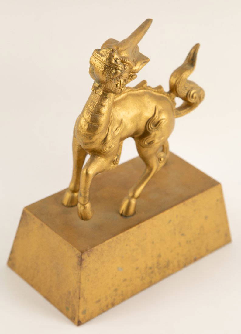 Traditional Chinese Kirin(qilin) Metal Statue Auction