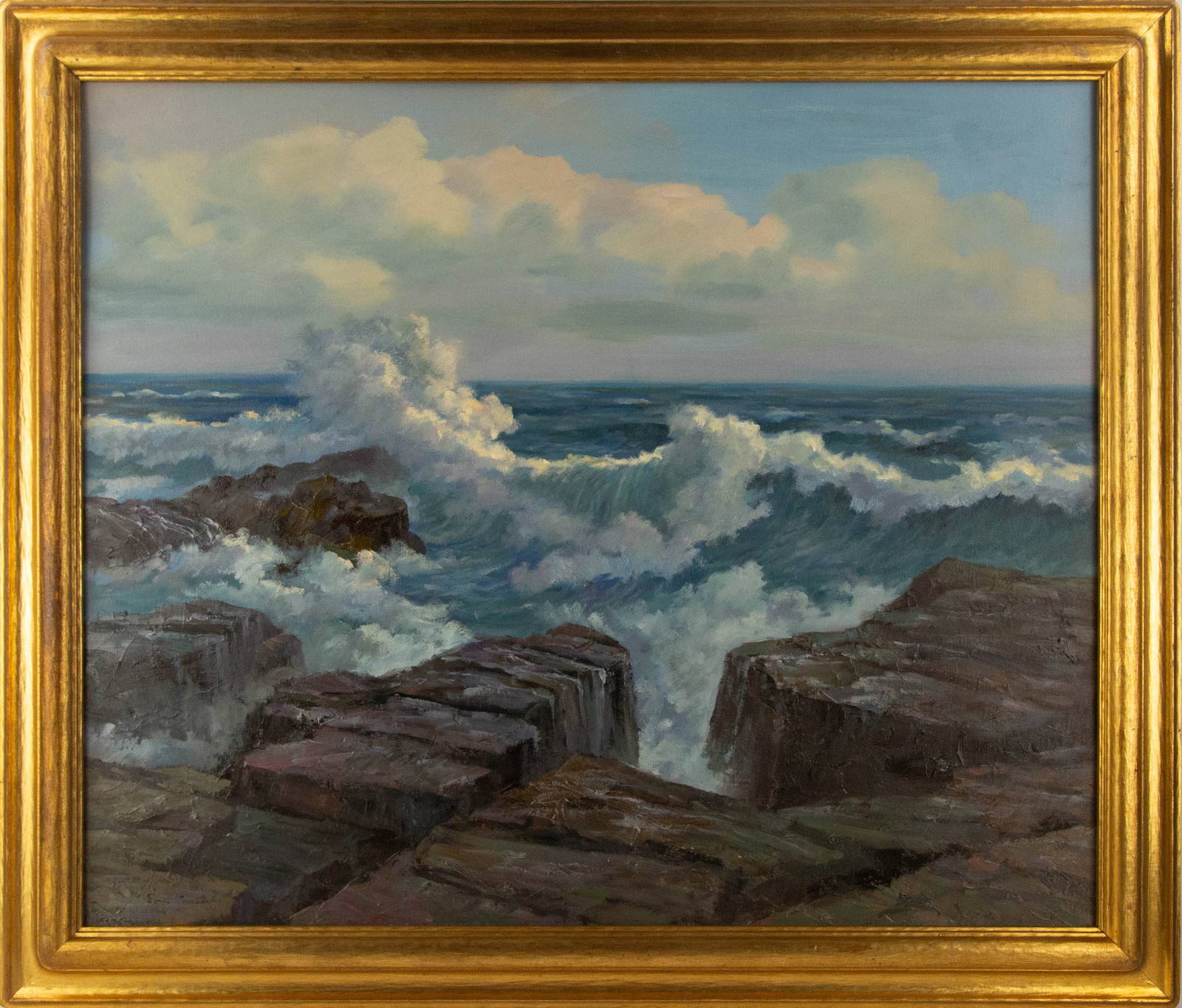 Emil (soren Emil) Carlsen Waterscape Oil On Board Auction