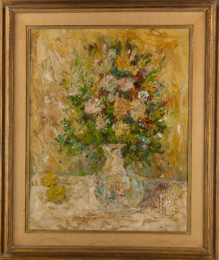 Buy Gary E. Hinte (1954-) Impressionist Oil On Canvas "flower In White ...