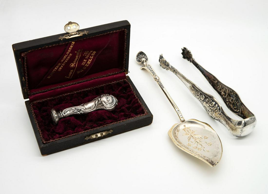 Three Antique Silver Items (#34033) on Sep 01, 2021 | Hammersite in Tel ...