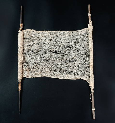 A Fragment Of Chancay Veil: A Loom With Unfinished Gauze, Central Coat ...