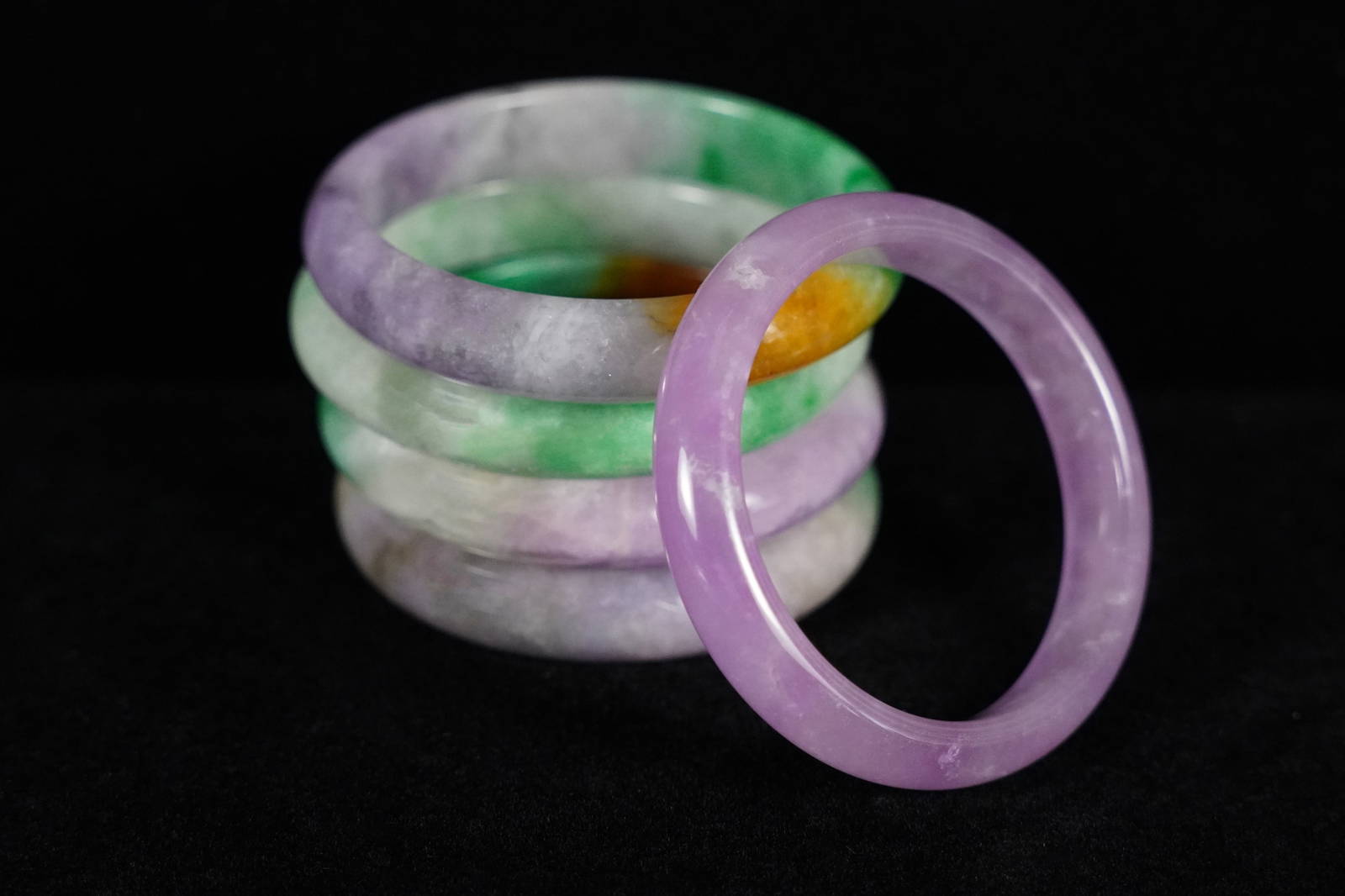 5 Pcs Chinese Bangles Auction