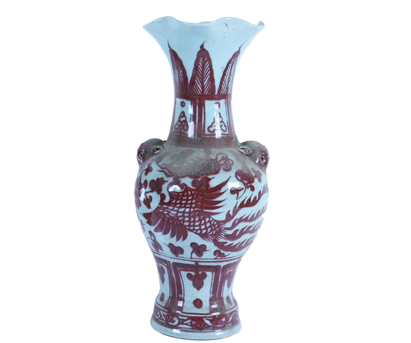 Chinese Copper Red Vase Auction