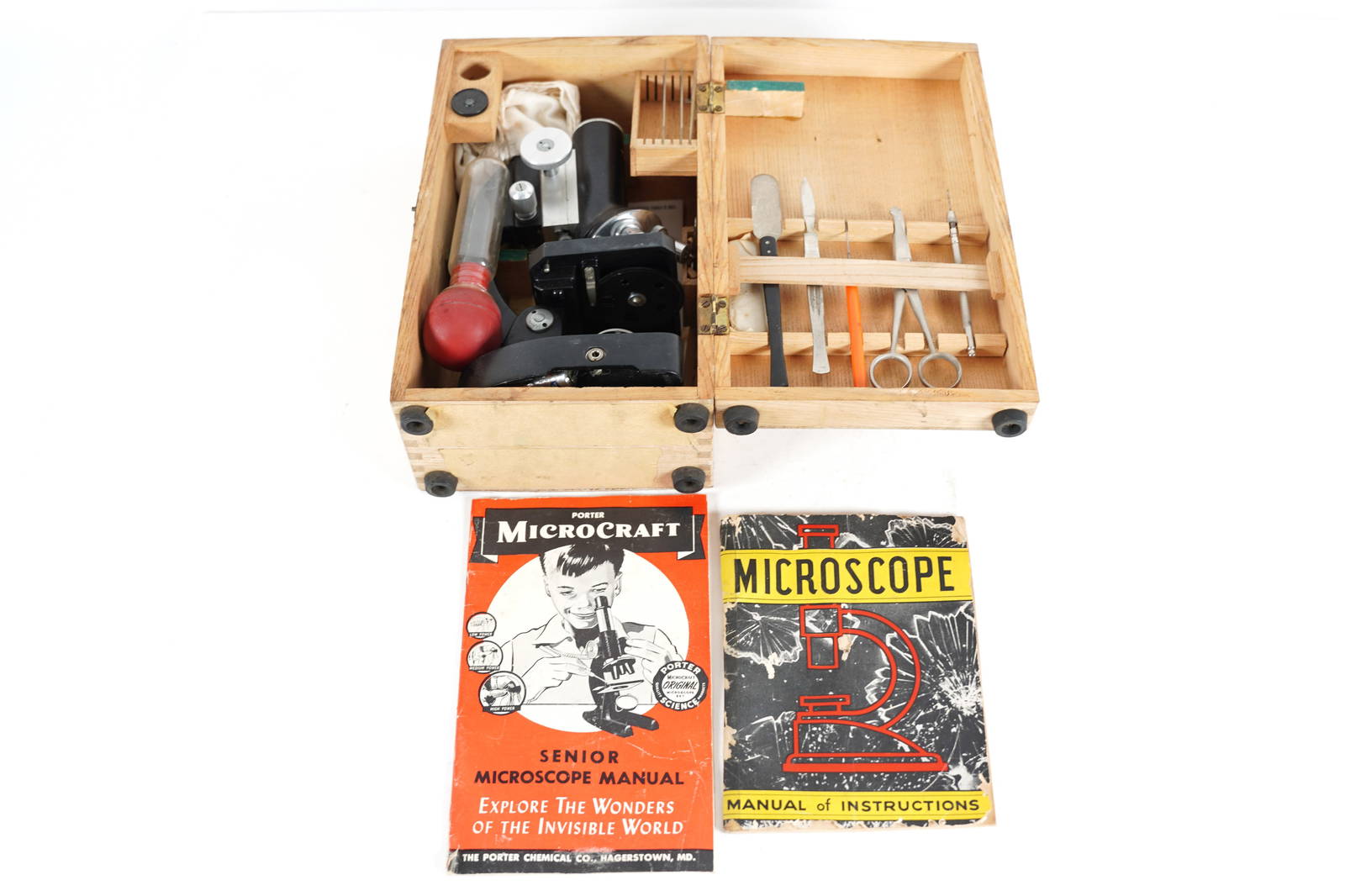 A Vintage Microscope Set Auction