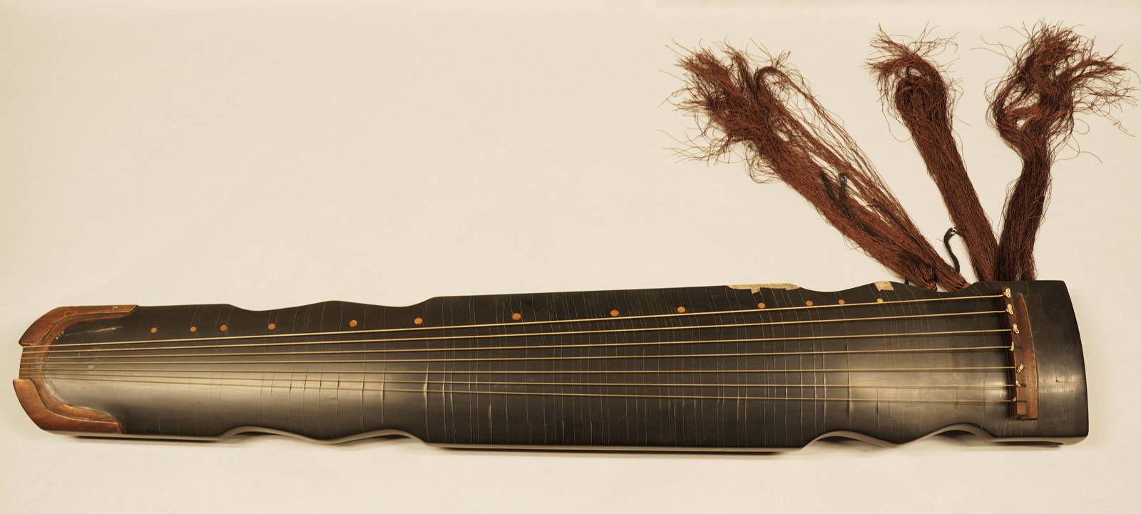 Chinese Harp Wooden Instrument Auction