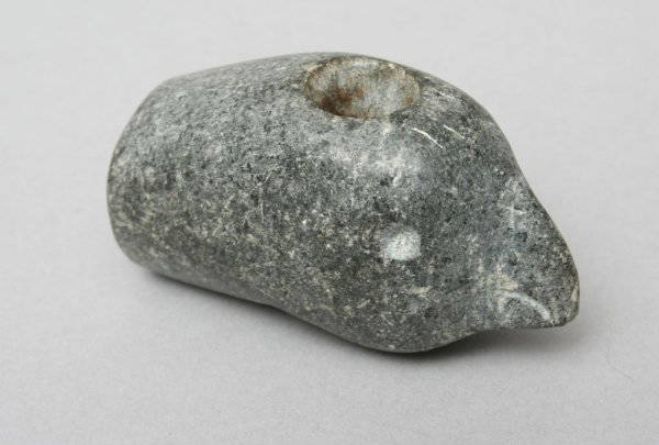 Carved Hard Stone Bird Pipe