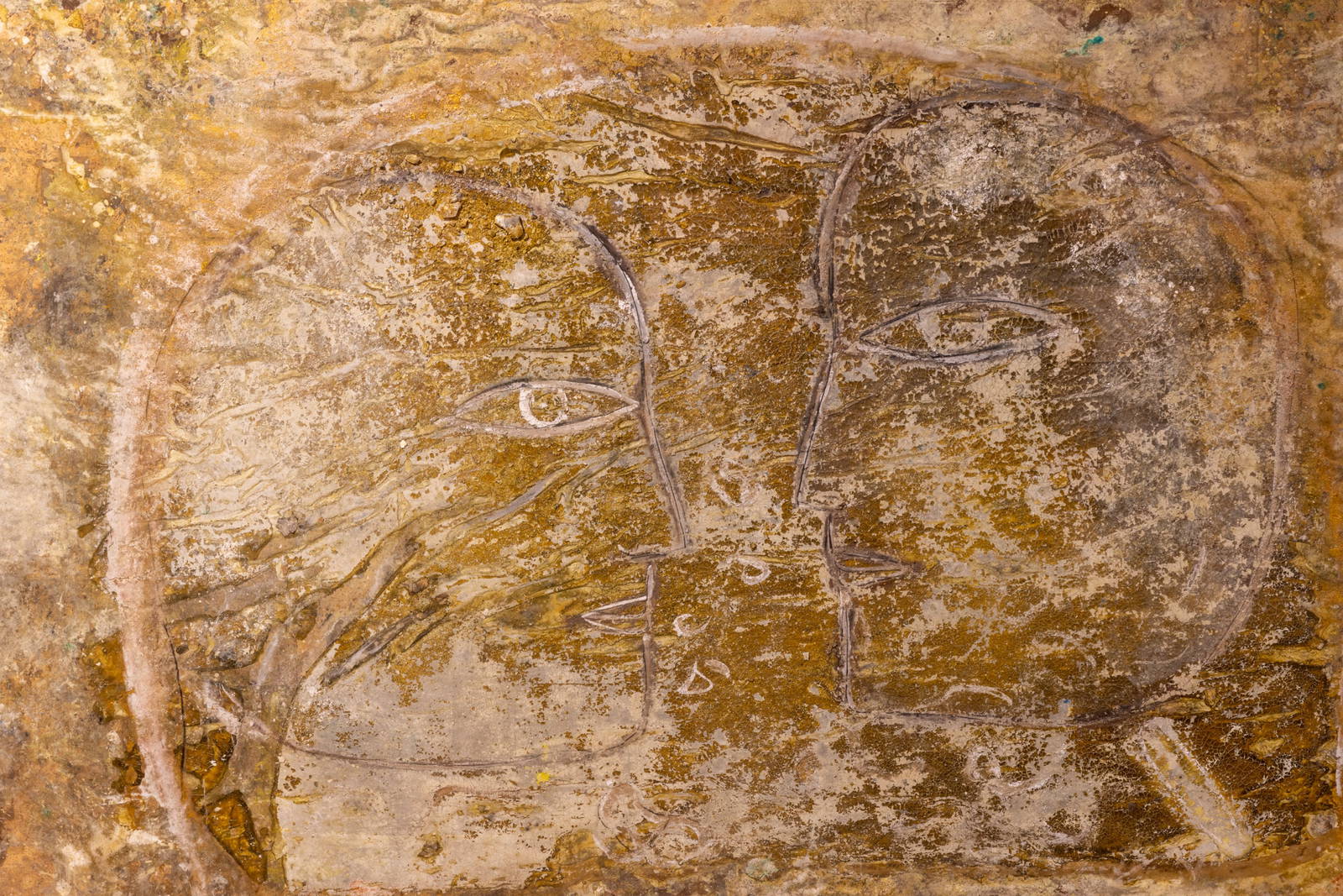 Jamali Original Untitled Figurative Mixed Media Fresco Tempera Painting ...