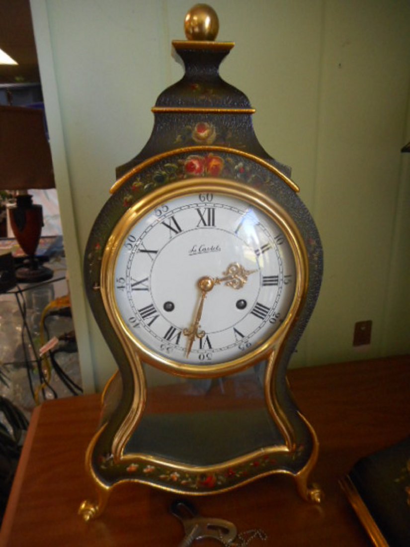 Swiss Made Le Castel Boulle Clock With Matching Console