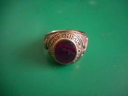 14k Yellow Gold Sf High 1987 School Class Ring 13.3 Grams