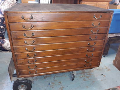 Antique Map Chest
