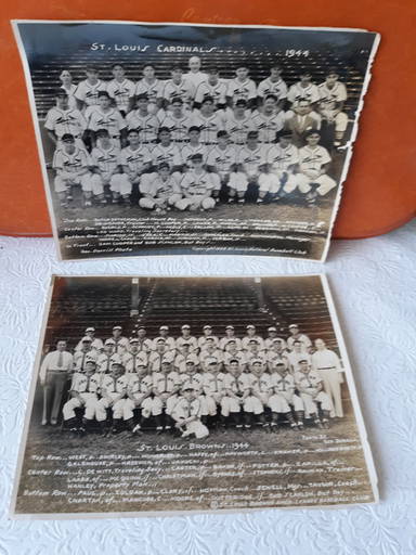 rare 1944 St Louis cardinals & Browns team photos baseball originals ...