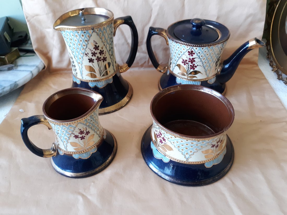 Rare Early Moorcroft ? Pottery Coffee /tea Set
