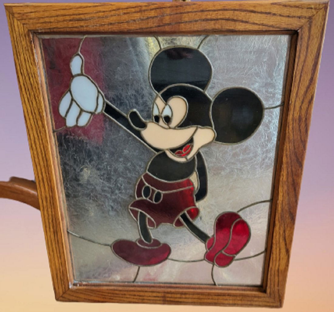vintage stained glass Mickey Mouse! - Apr 02, 2023 | A Kleins Auction ...