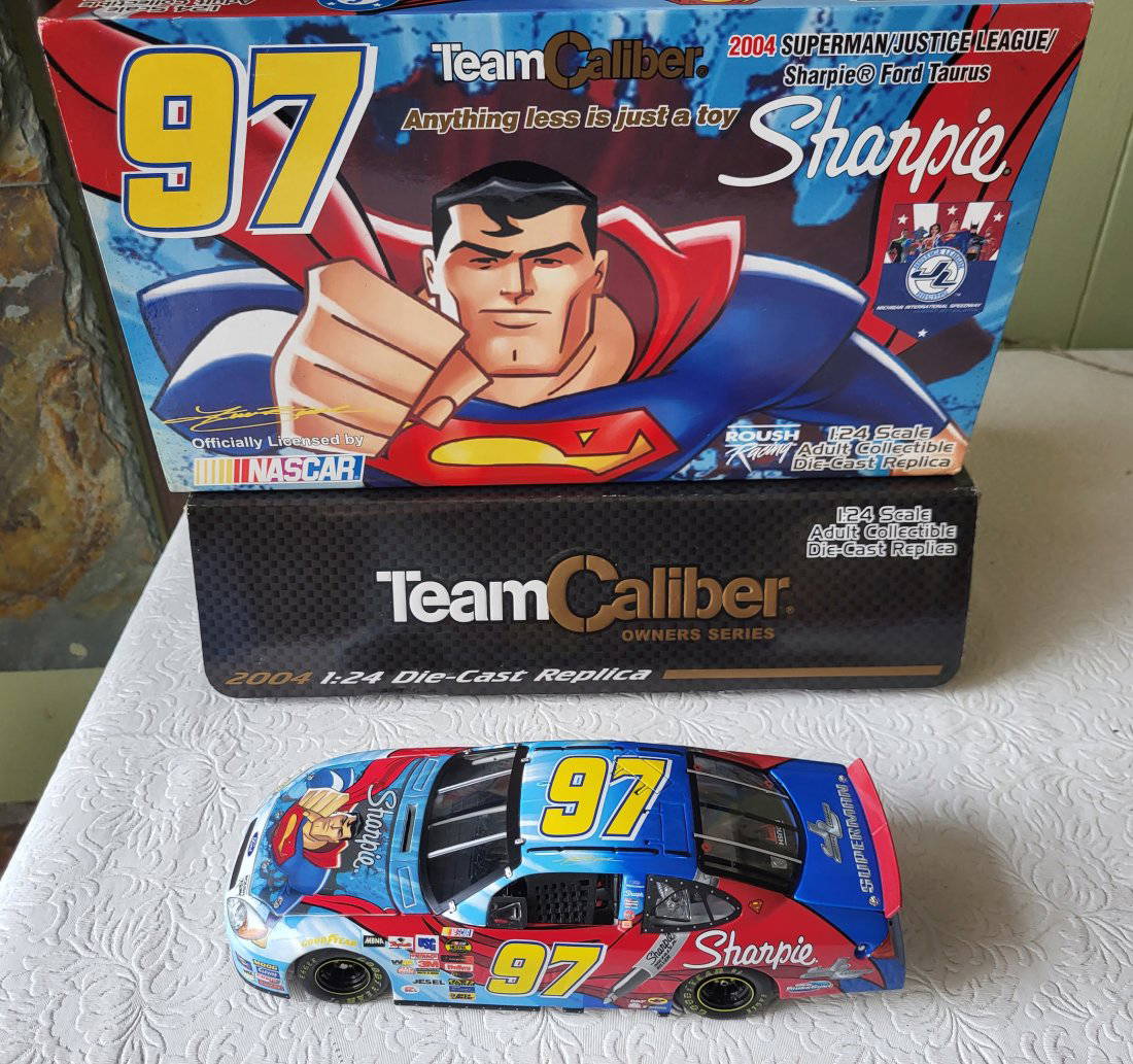 Team Caliber Die Cast Kurt Busch Superman Justice League Auction