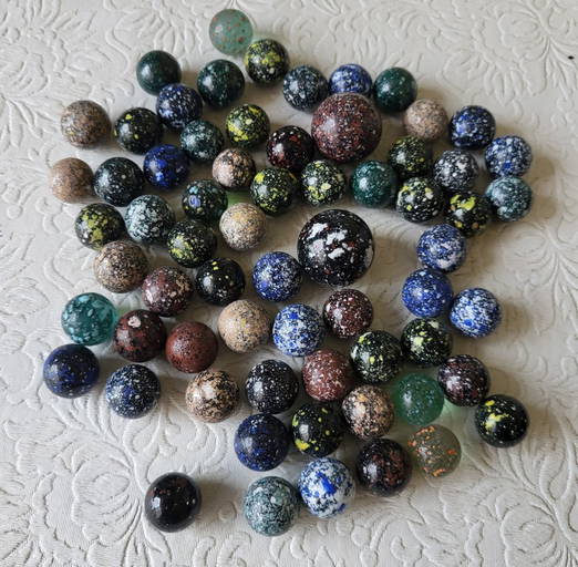 Vintage Vacor? Confetti Speckled Marbles 65 & Shooters Too!