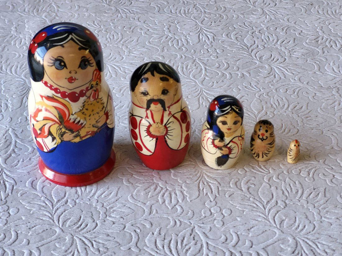 Rare Hand Painted Matryoshka Dolls Nesting Dolls Auction