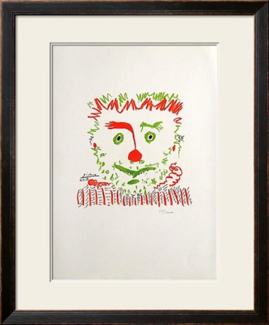 Pablo Picasso "le Clown" Custom Framed Lithograph