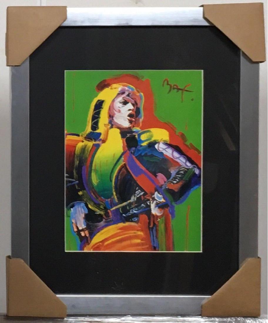 PETER MAX "MICK JAGGER" PLATE SIGNED OFFSET LITHOGRAPH