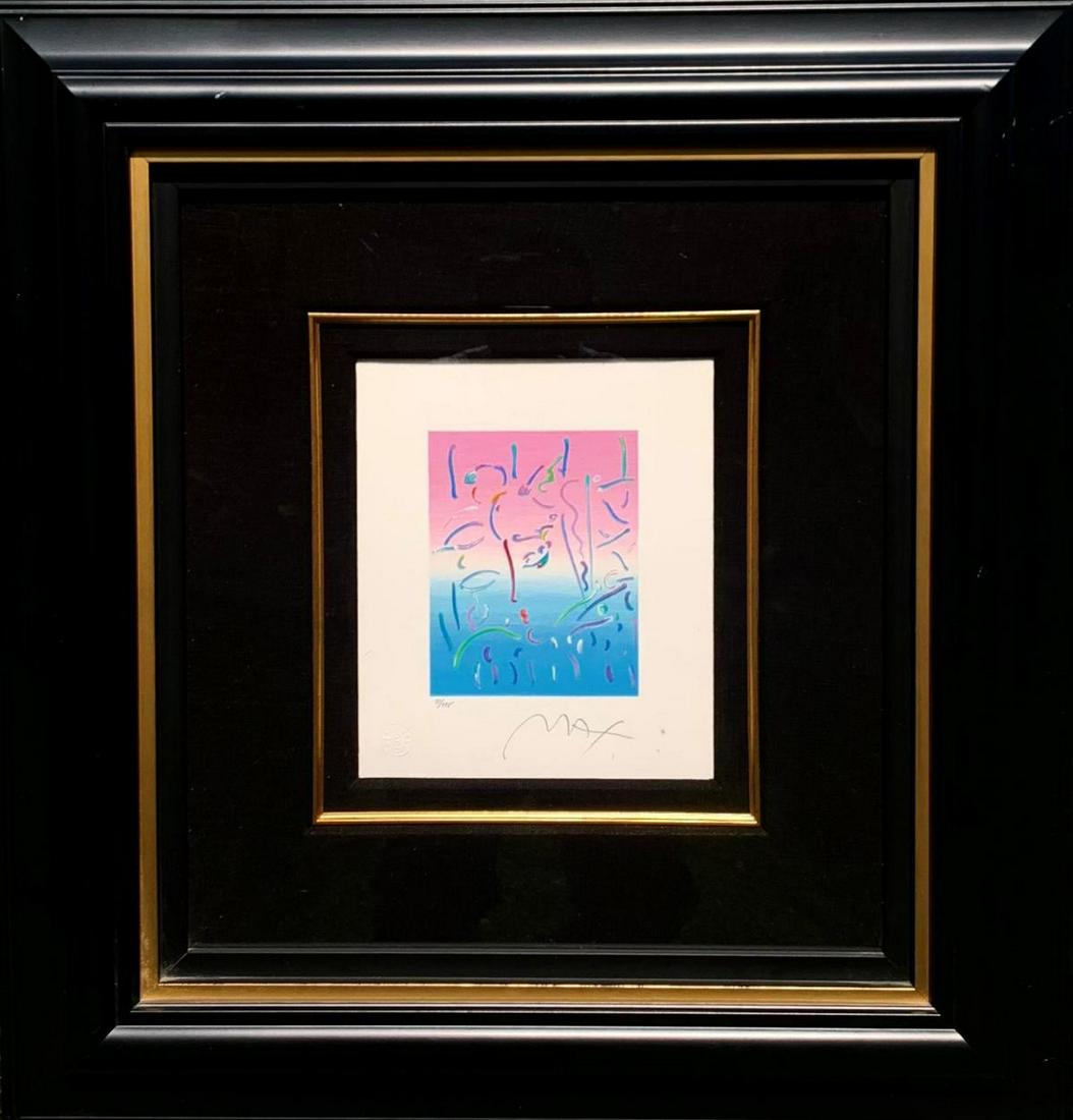 Peter Max Serigraph on paper "Midnight profile" (#0621A) on Aug 17 ...