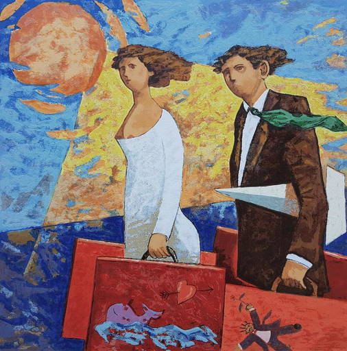 Giampaolo Talani "un Viaggio" Original Serigraph
