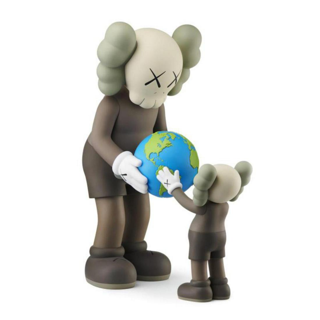 Kaws, "the Promise (brown)" Two Piece Vinyl Sculpture