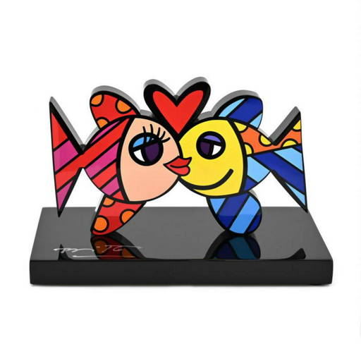 Romero Britto Limited Edition Resin Sculpture "deeply In Love"