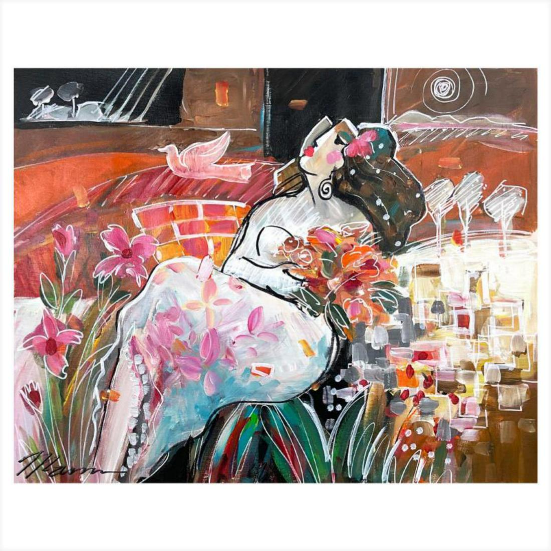 Isaac Maimon, Original Acrylic Painting On Canvas, Hand Signed With ...