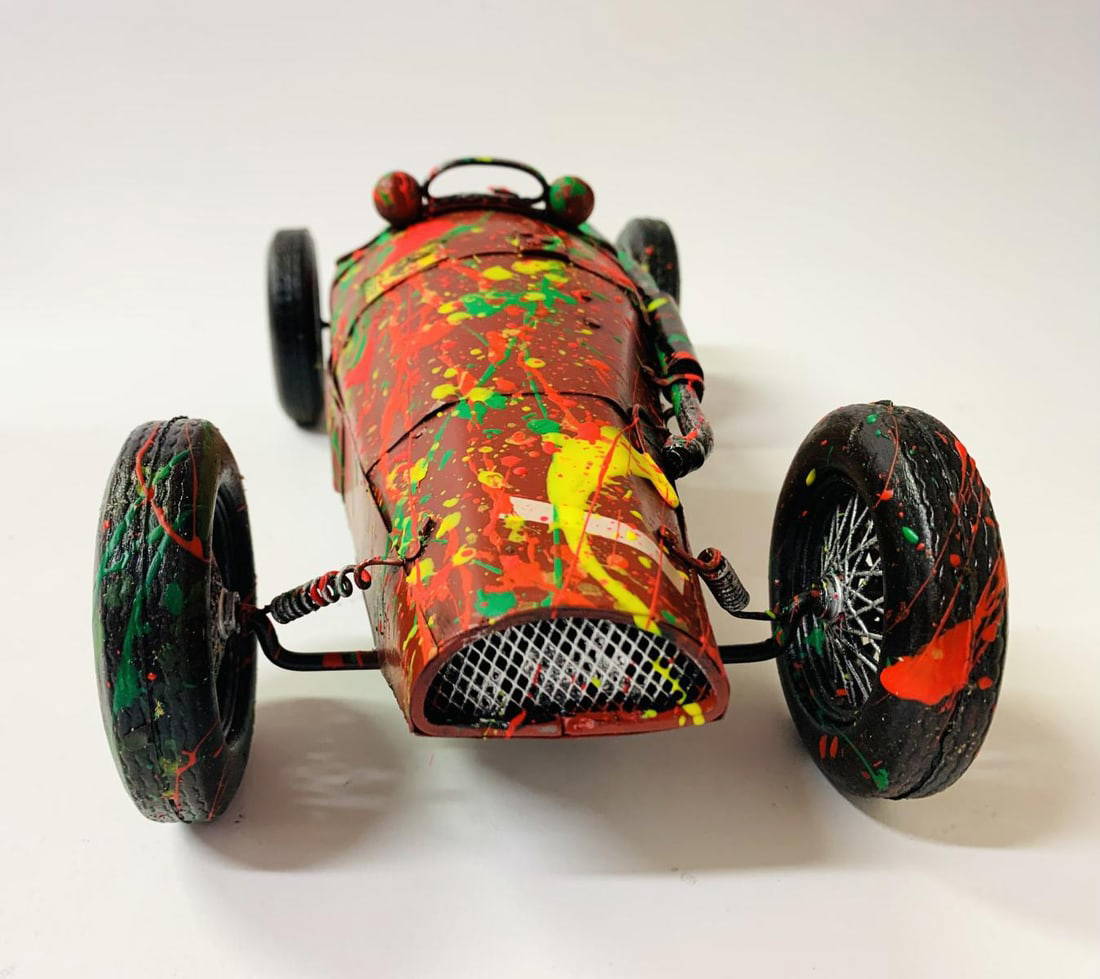 E.m. Zax- Hand Painted Metal Replica Sculpture "1947 Ferrari" Auction