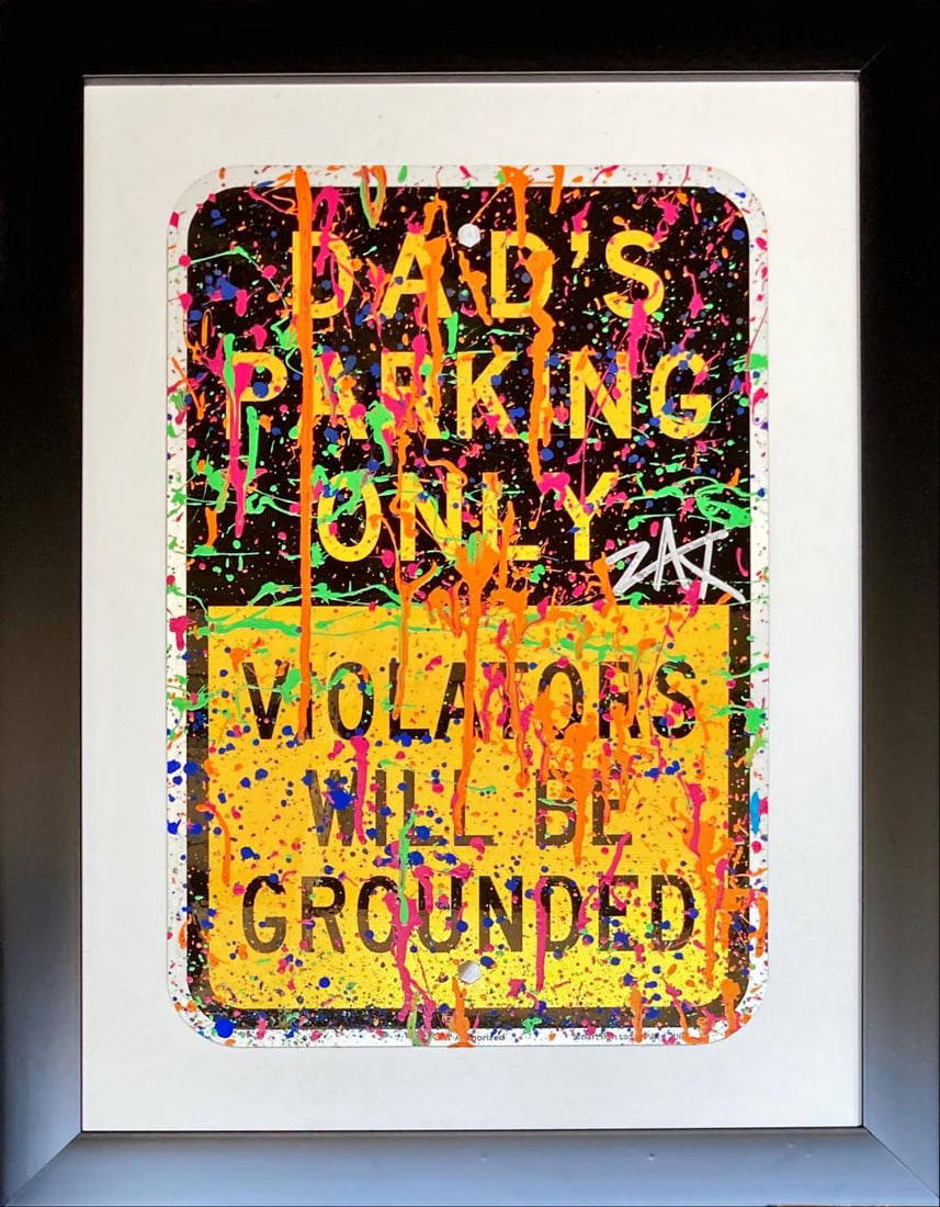 E.m. Zax- Hand Painted Metal Street Sign Auction