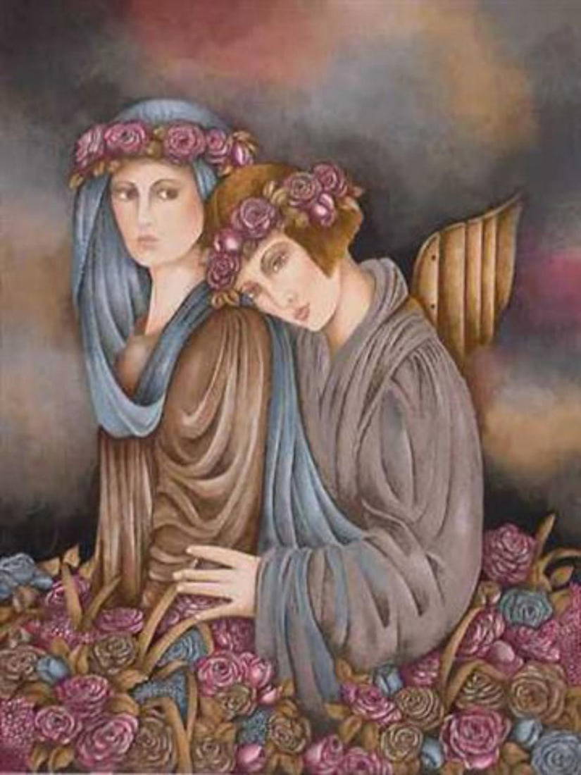 Haya Ran- Original Serigraph "rose Garden Dream" Auction