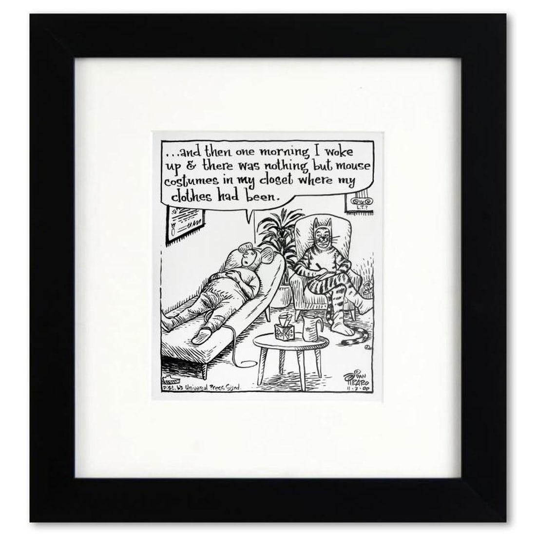 Bizarro, "cat And Mouse Therapy" Is A Framed Original Pen & Ink Drawing ...