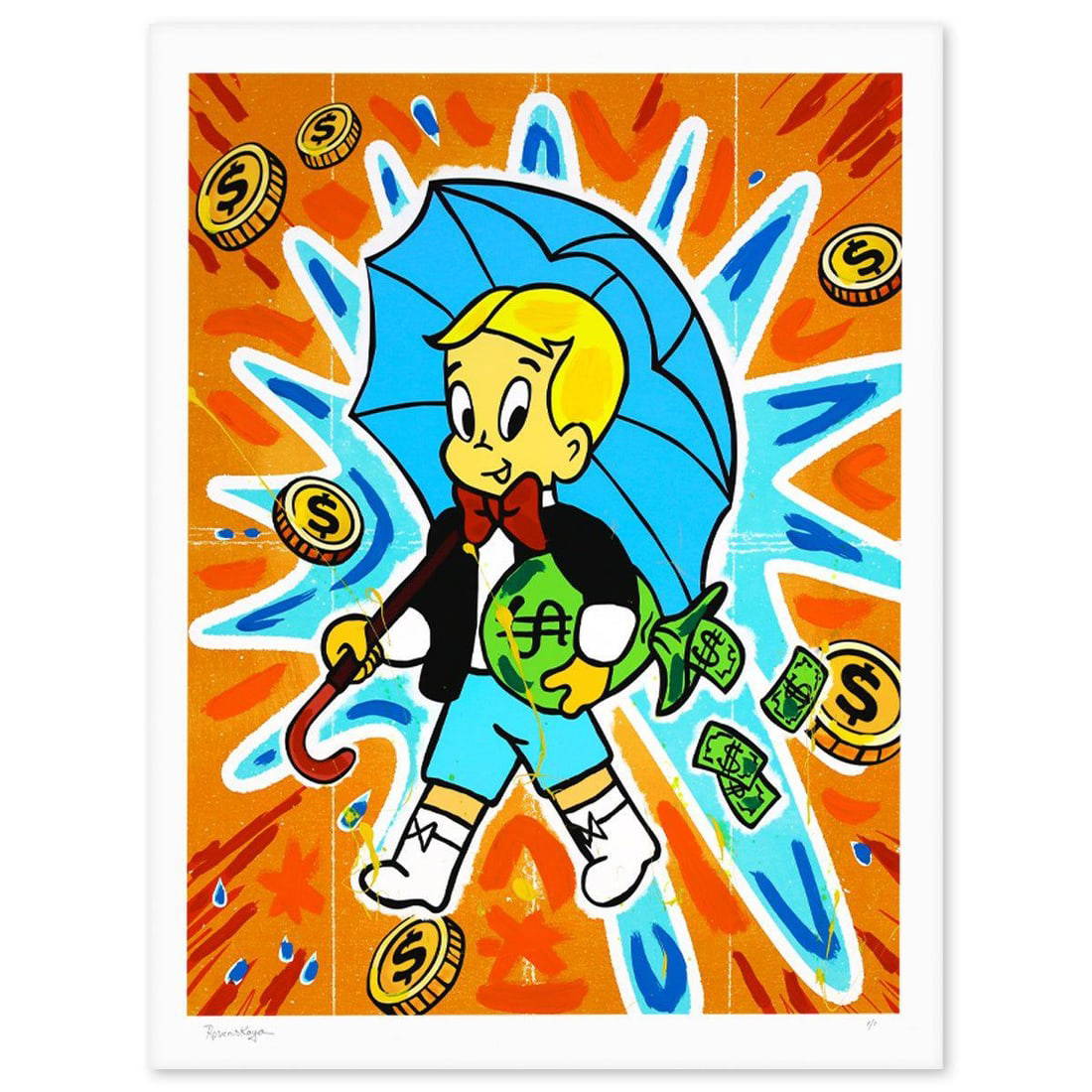 Nastya Rovenskaya- Original Mixed Media On Deckled Edge Paper "wealth ...