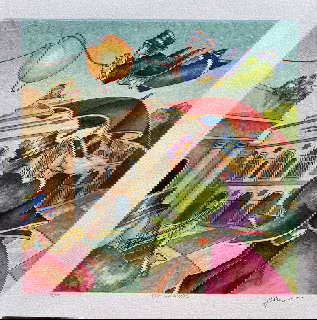 Francesco Nesi- Original Serigraph On Paper "che Spettacolo" Auction