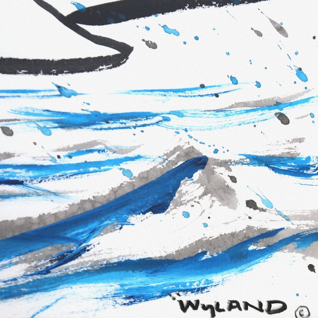 Buy Wyland- Original Sumi Ink Painting "dolphins" | Robinhood Auctions ...