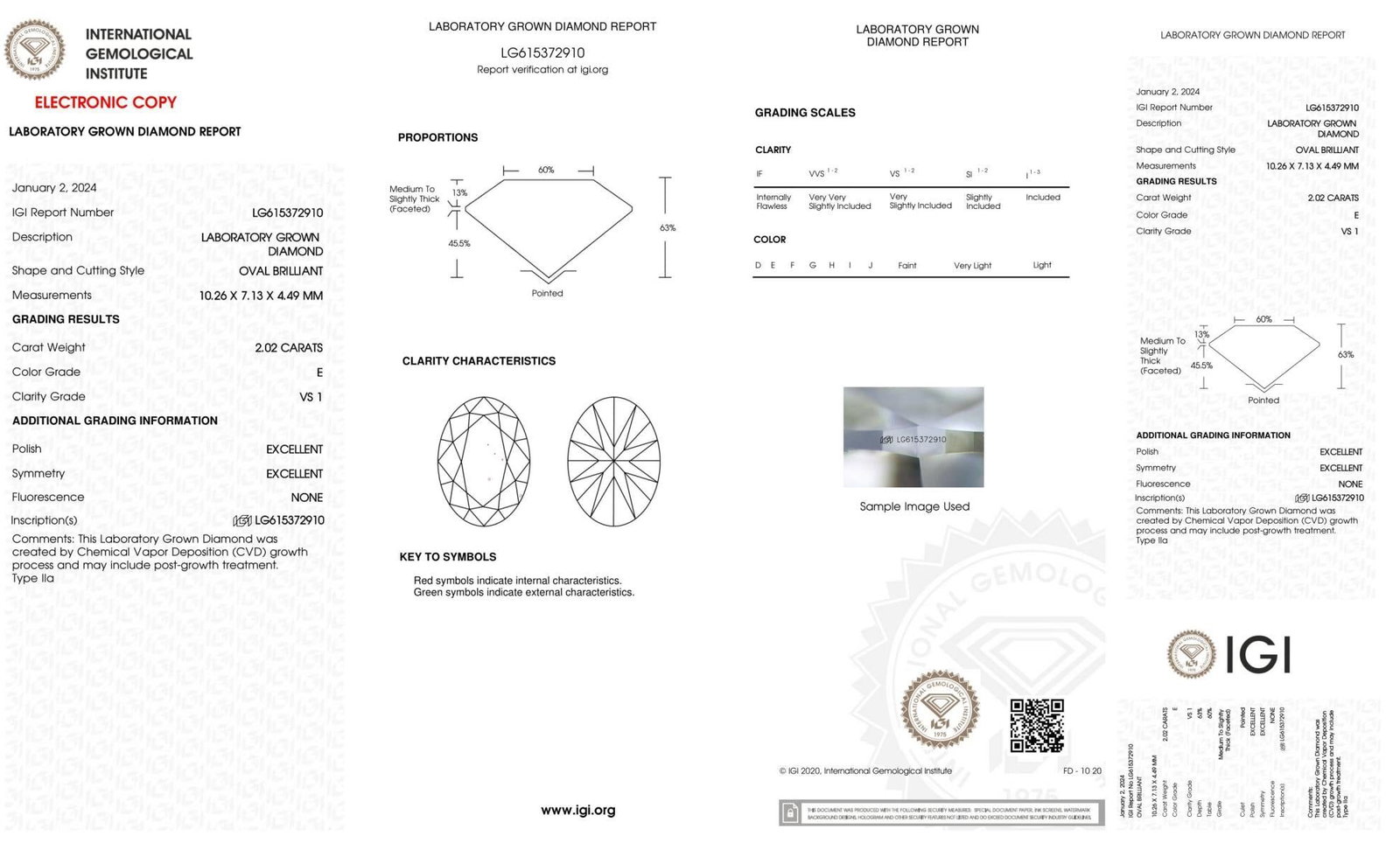 Buy Lab Grown 2.02 Ct, Color E/vs1 Igi Graded Diamond | Robinhood ...