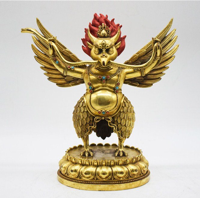 GILT BRONZE CAST 'GARUDA' FIGURE