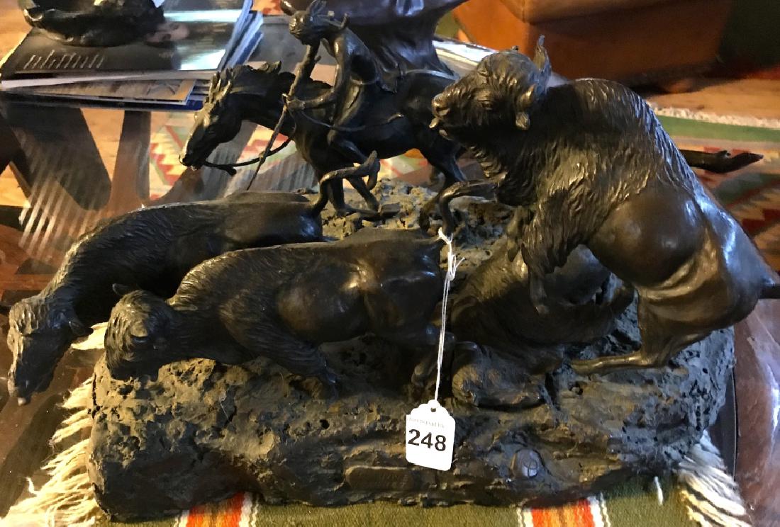 Prairie Market Bronze By A P Baker 1973
