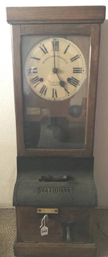 Antique 1800s National Time Recorder Time Clock
