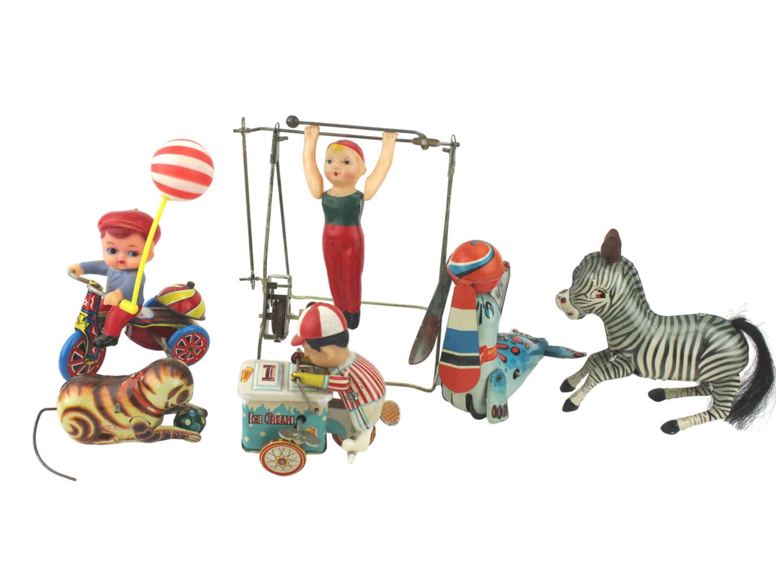 Six Chinese Export Clockwork Tin Toys Auction