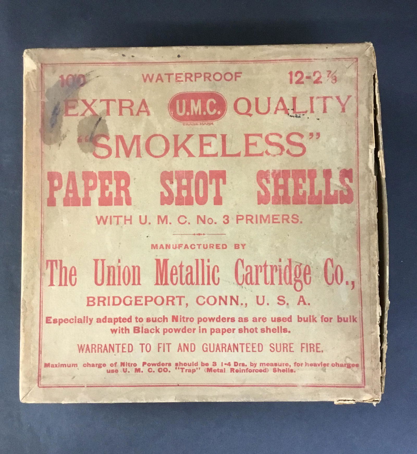 Vintage Box Union Metallic Cartridge Co Paper Shot