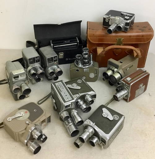 Vintage 8mm Movie Cameras Dejur Argus Bell & Howell