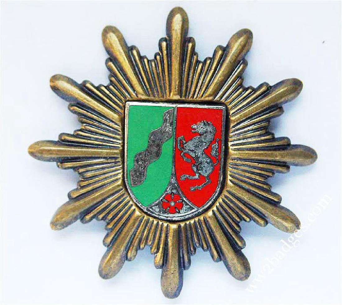 Rare German Ww2 Fire Police Badge, Stamped