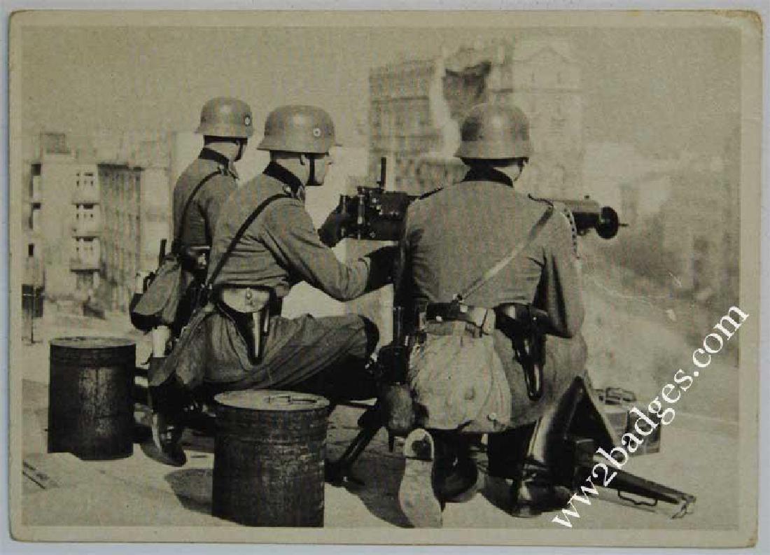 German WW2 Polizei Postcard w. Weapons, 1939 - 1940