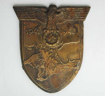 Nazi Krim Shield Ww2 German Uniform Insignia