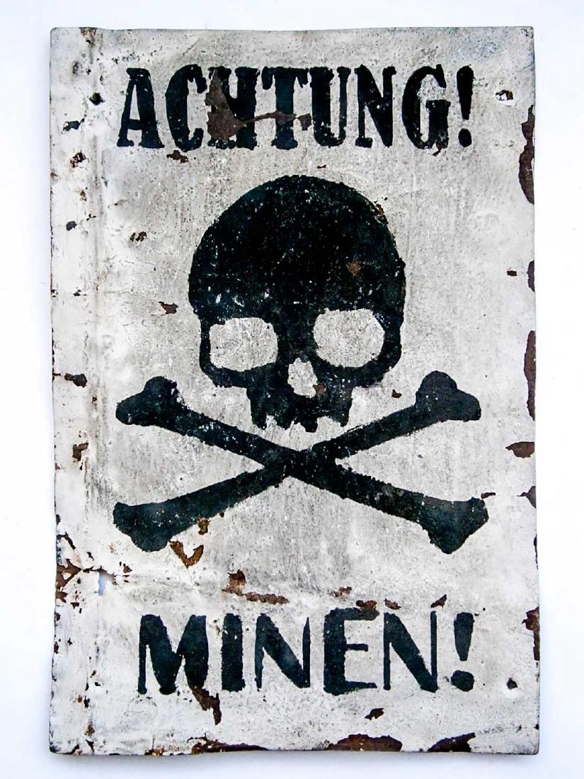 Original German WW2 LARGE Sign MINES w. Skull & Bones - Jan 27, 2018 ...