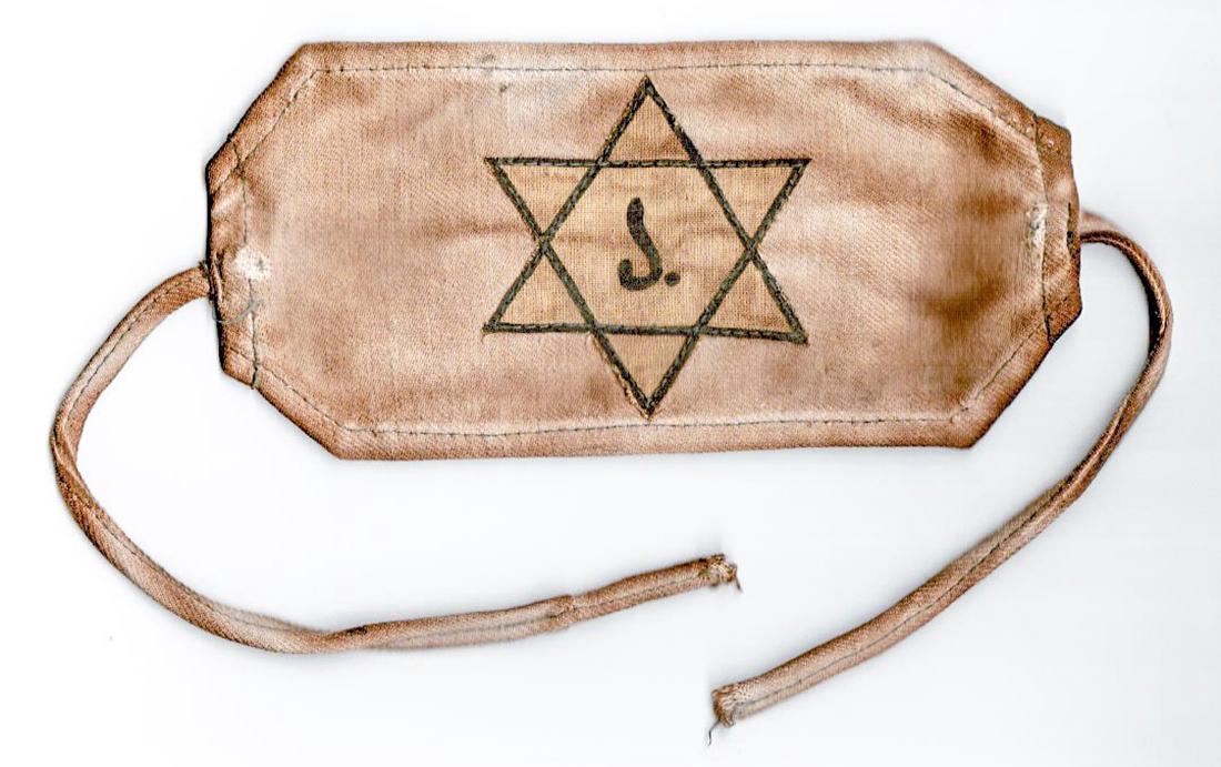 Jewish WW2 ARMBAND w. Star of David fr. BELGIUM